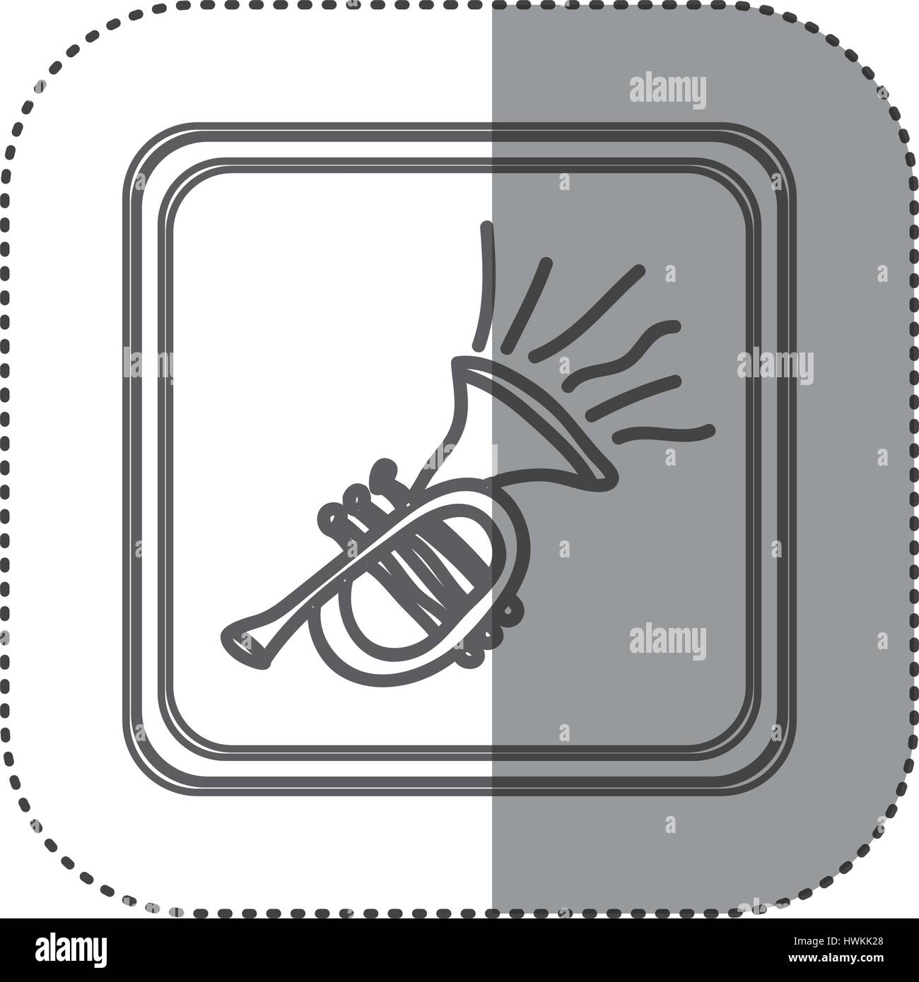 Trumpet keyboard player Stock Vector Images - Alamy