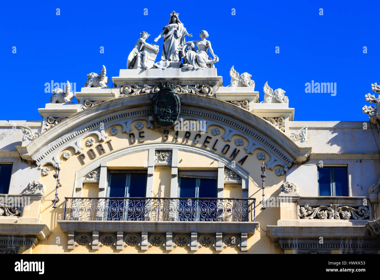 The Customs Building At The Port Of Barcelona High Resolution Stock ...