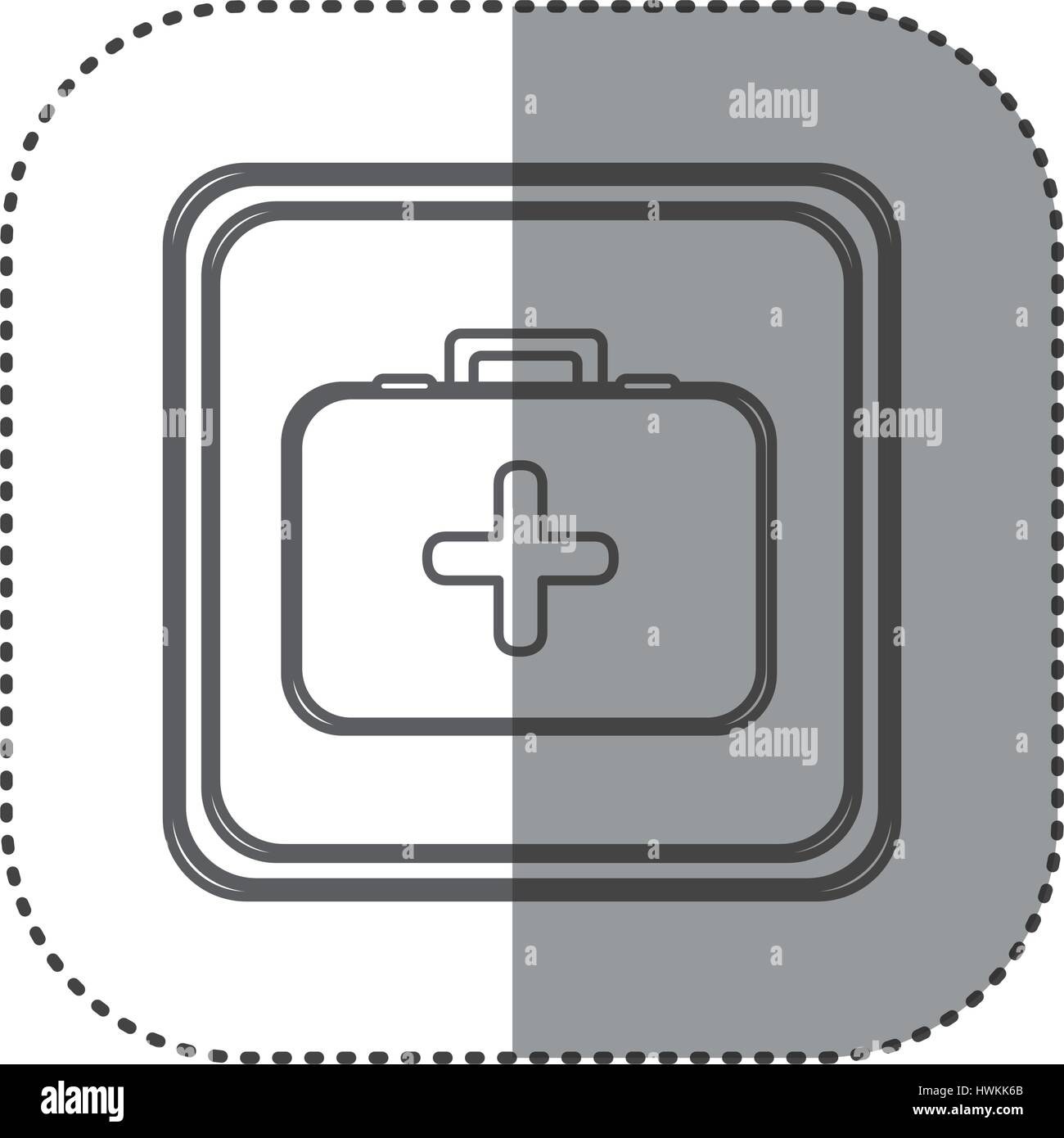 figure emblem first aid kit Stock Vector Image & Art - Alamy