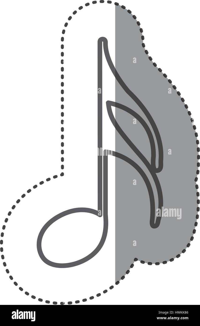 silhouette sign music note icon Stock Vector Image & Art - Alamy
