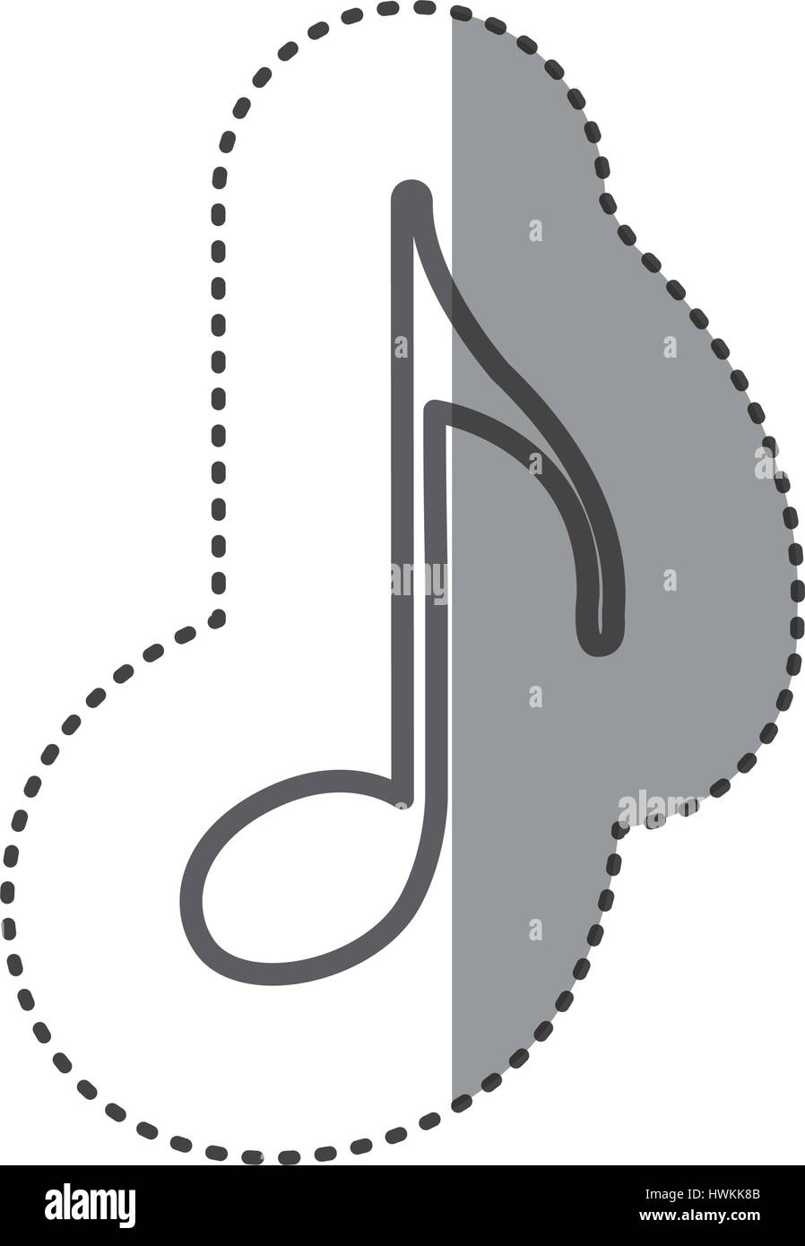 silhouette sign music note icon Stock Vector Image & Art - Alamy