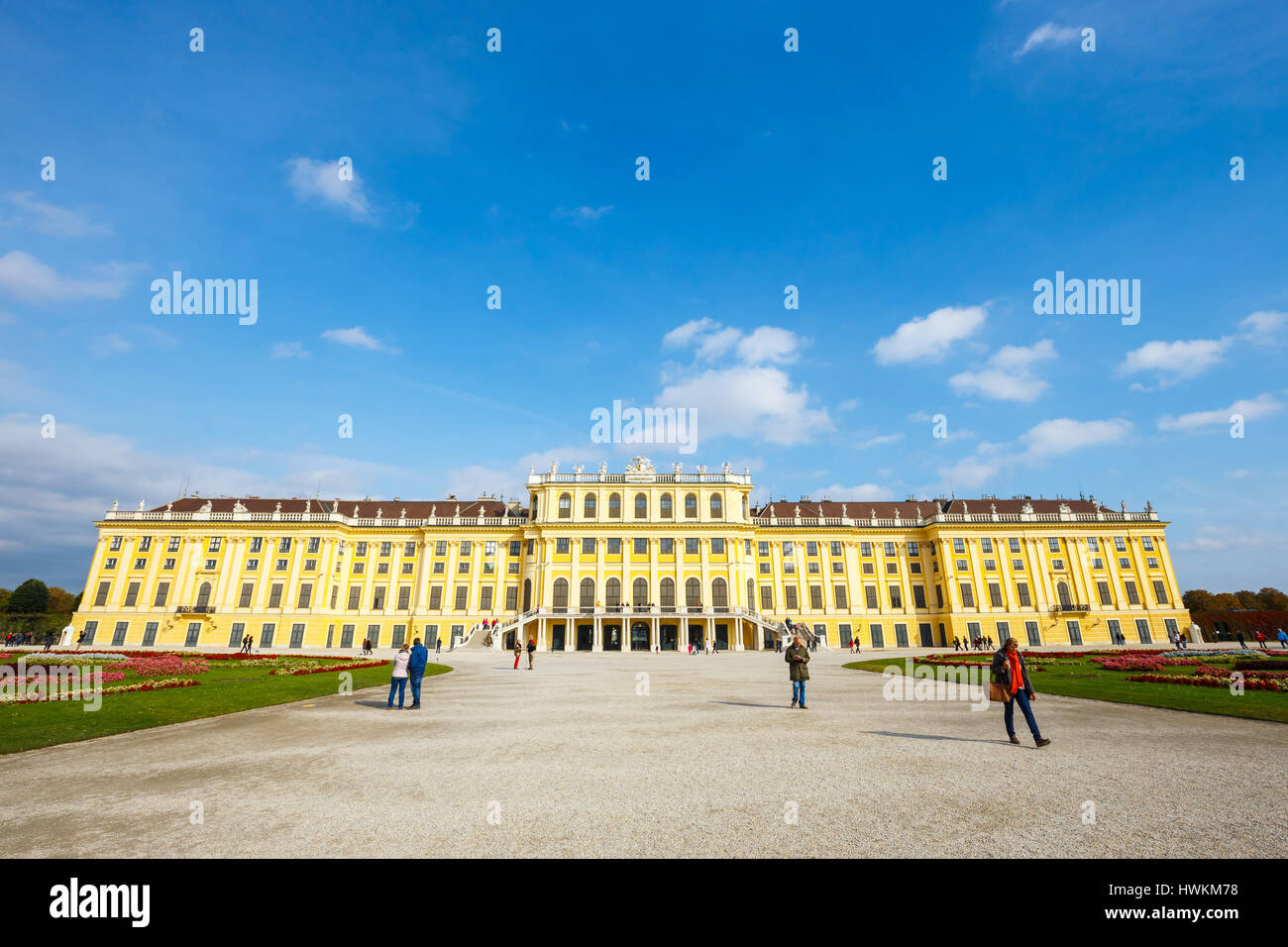 Vienna, Austria, October 14, 2016: Schonbrunn Palace in Vienna. Baroque ...