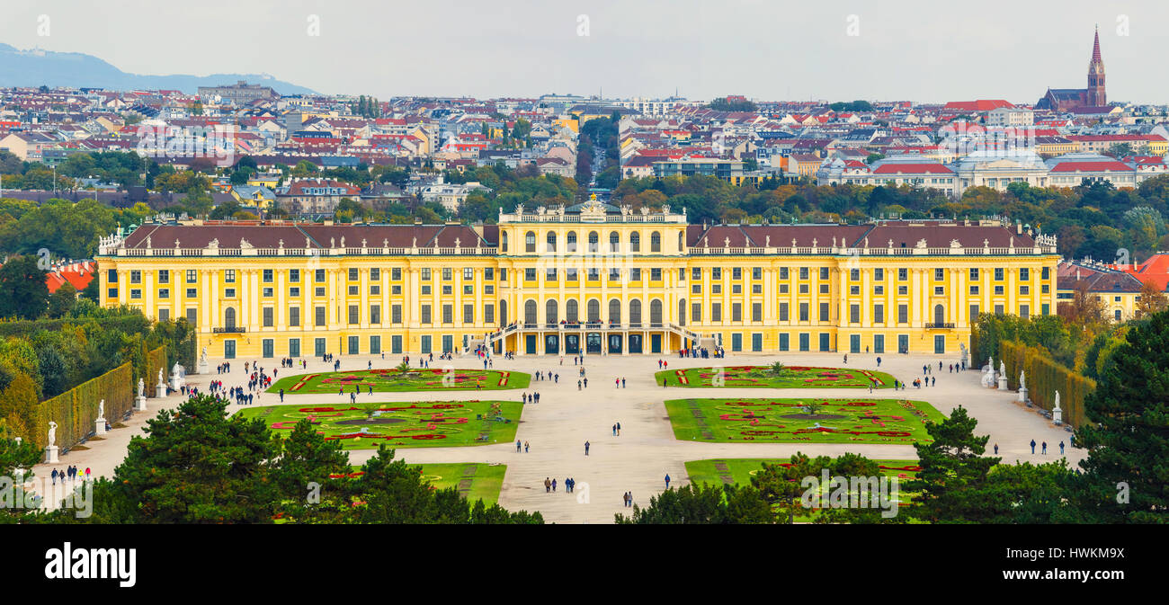 Vienna, Austria, October 14, 2016: Schonbrunn Palace, Baroque palace is ...