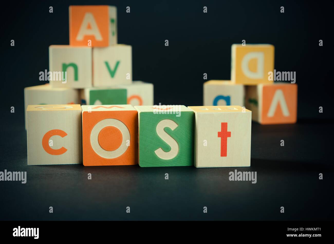 COST word with colorful blocks. cost accounting business blocks ...