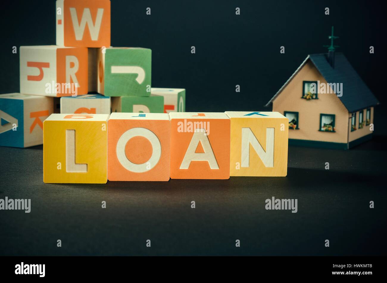 LOAN word with colorful blocks. loan word debt forecasting money ...