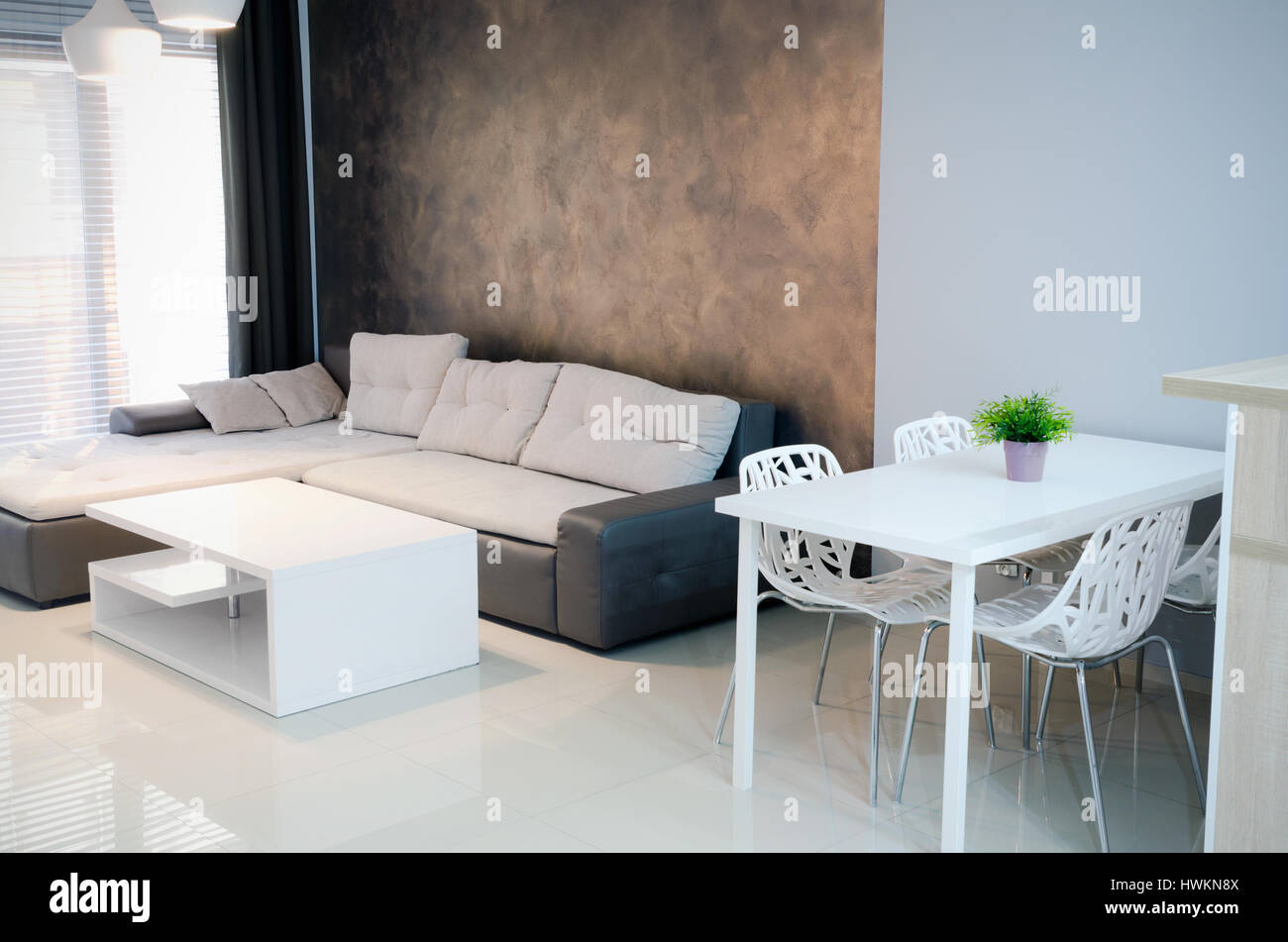 Empty apartment, modern flat. apartment empty modern flat sofa clean ...