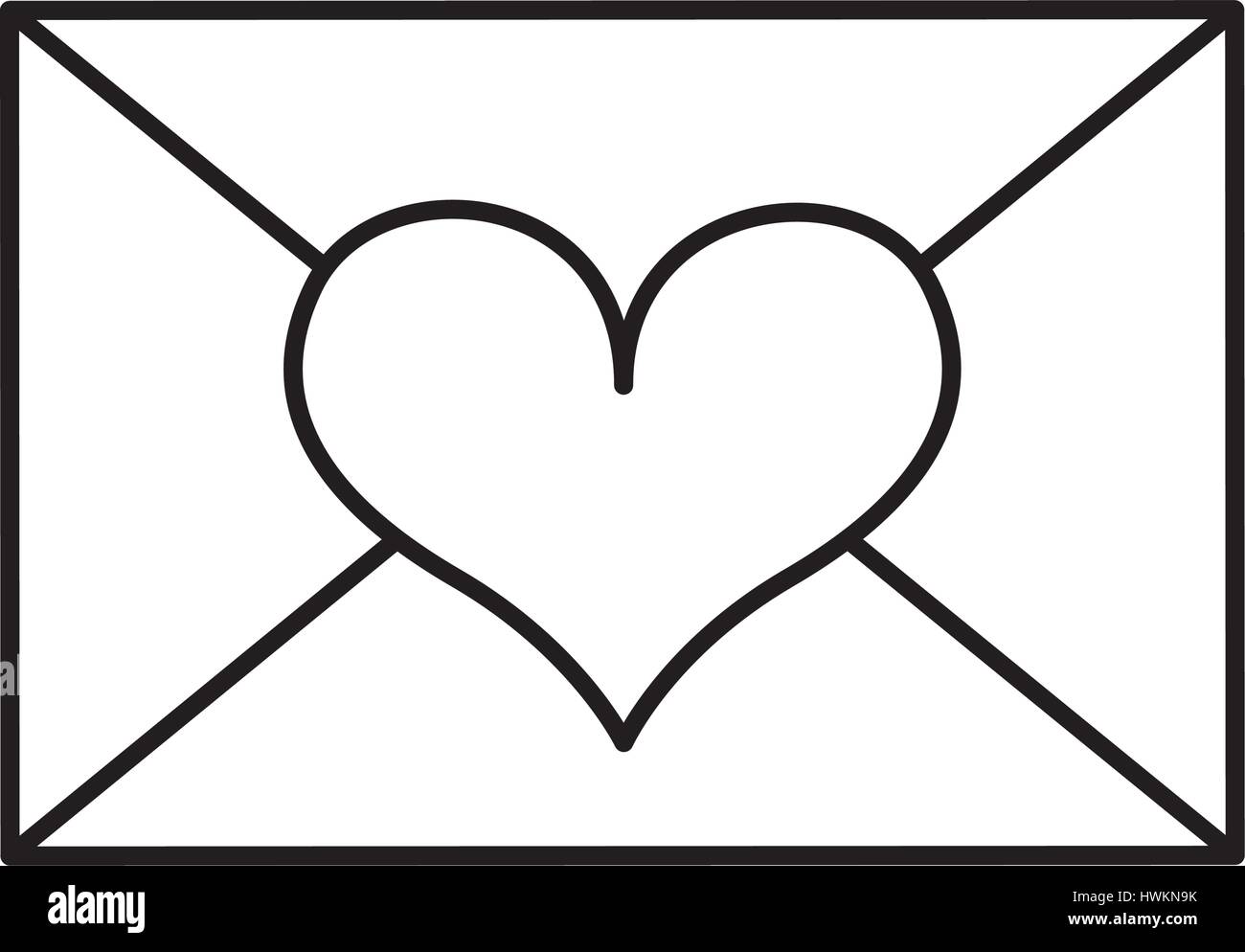 letter with heart icon Stock Vector Image & Art - Alamy