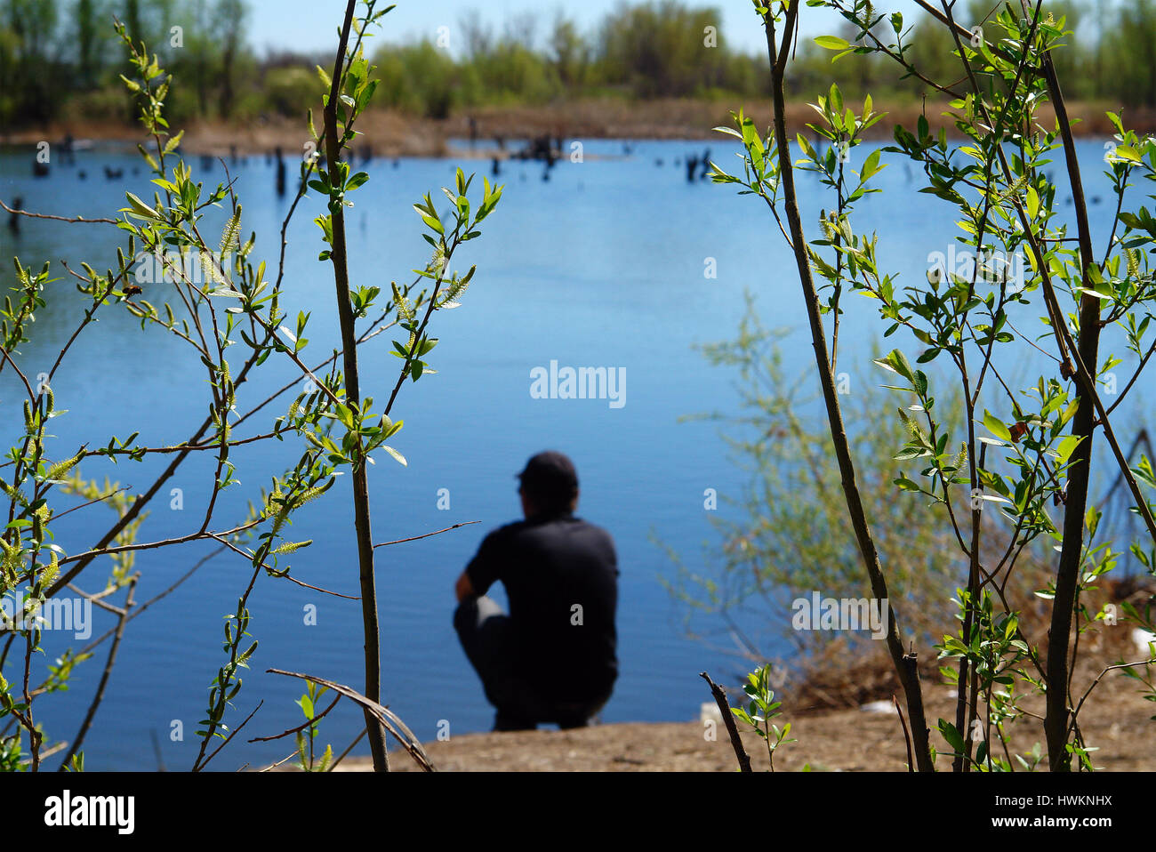Blurred Man silhouette Stock Photo - Alamy