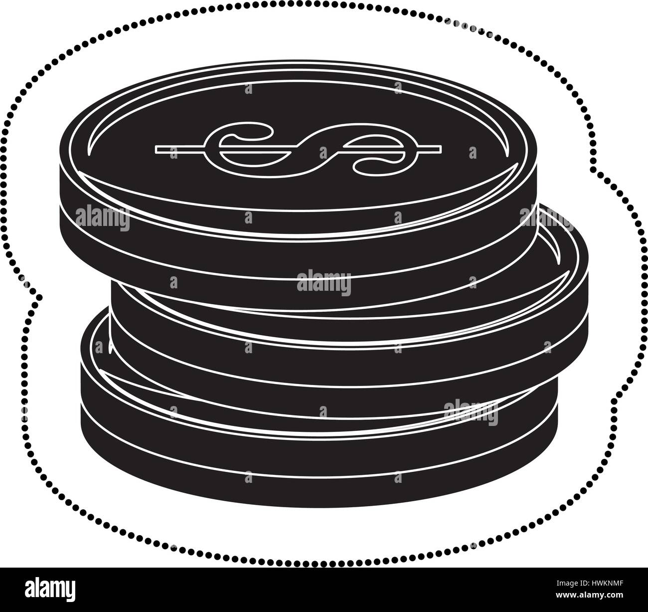 coins money isolated icon vector illustration design Stock Vector Image ...