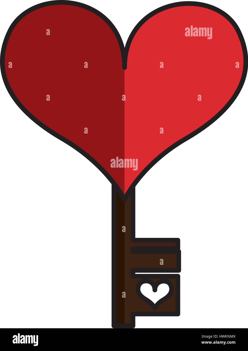 heart with key isolated icon Stock Vector Image & Art - Alamy