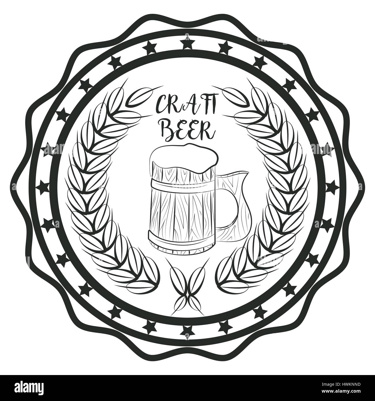 Craft ale beer menu Stock Vector Images - Alamy
