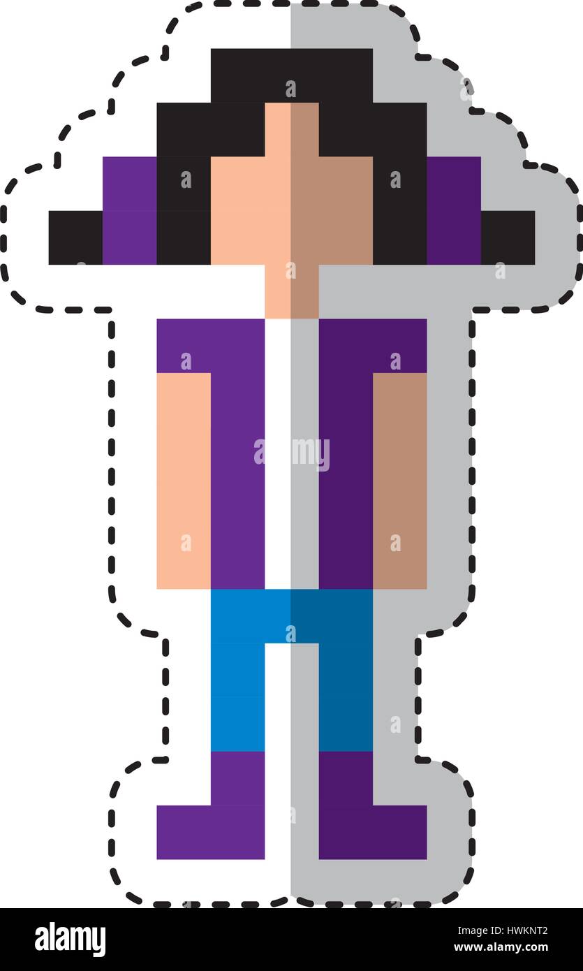 Pixelated man Stock Vector Images - Alamy