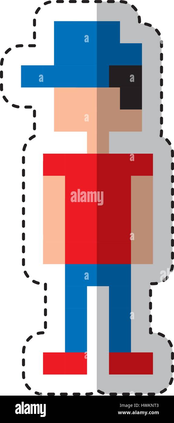 Pixelated man Stock Vector Images - Alamy
