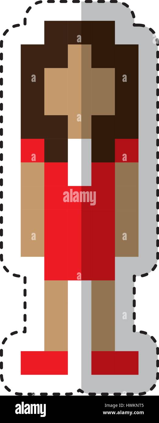 Woman pixel art game character hi-res stock photography and images - Alamy