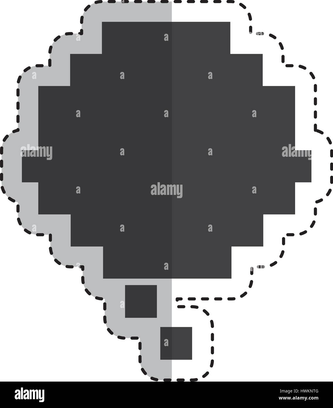 speech bubble pixelated icon Stock Vector Image & Art - Alamy