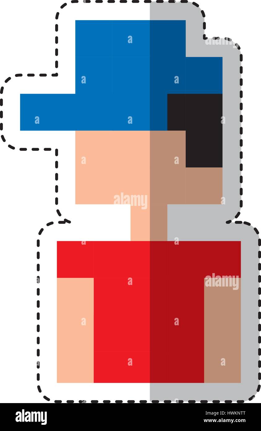 Pixelated man Stock Vector Images - Alamy
