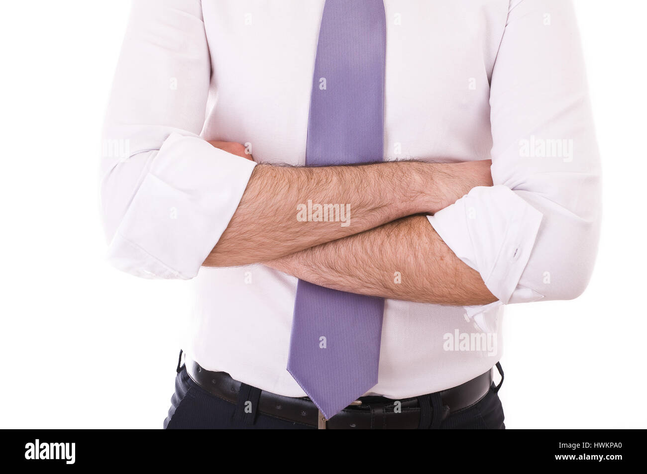 Business man with arms crossed Stock Photo - Alamy