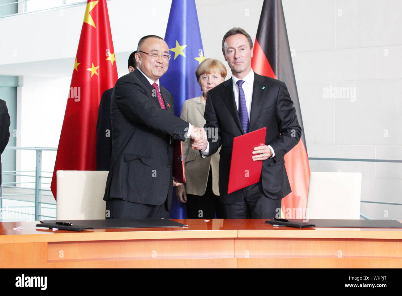 Berlin, Germany, October 10th, 2014: Chinese government delegation ...