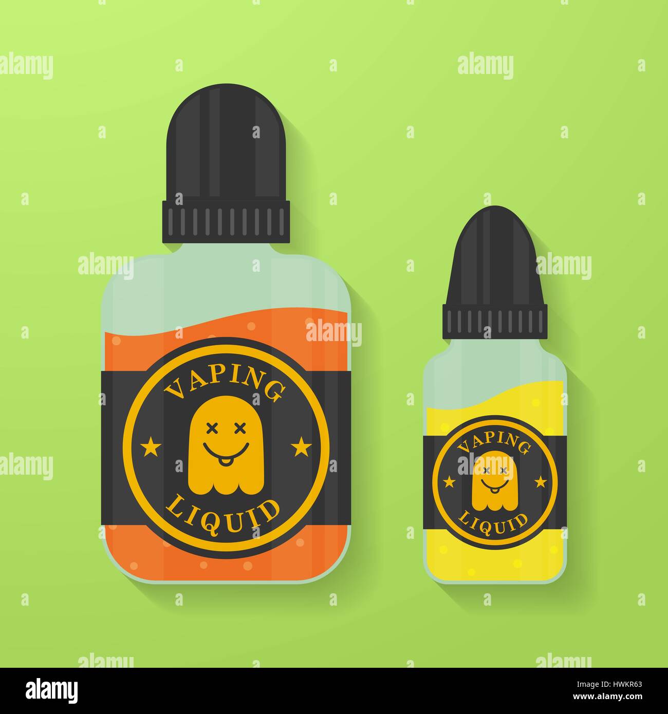 Icon of Vape liquid or juice with ghost silhouette. Electronic ...