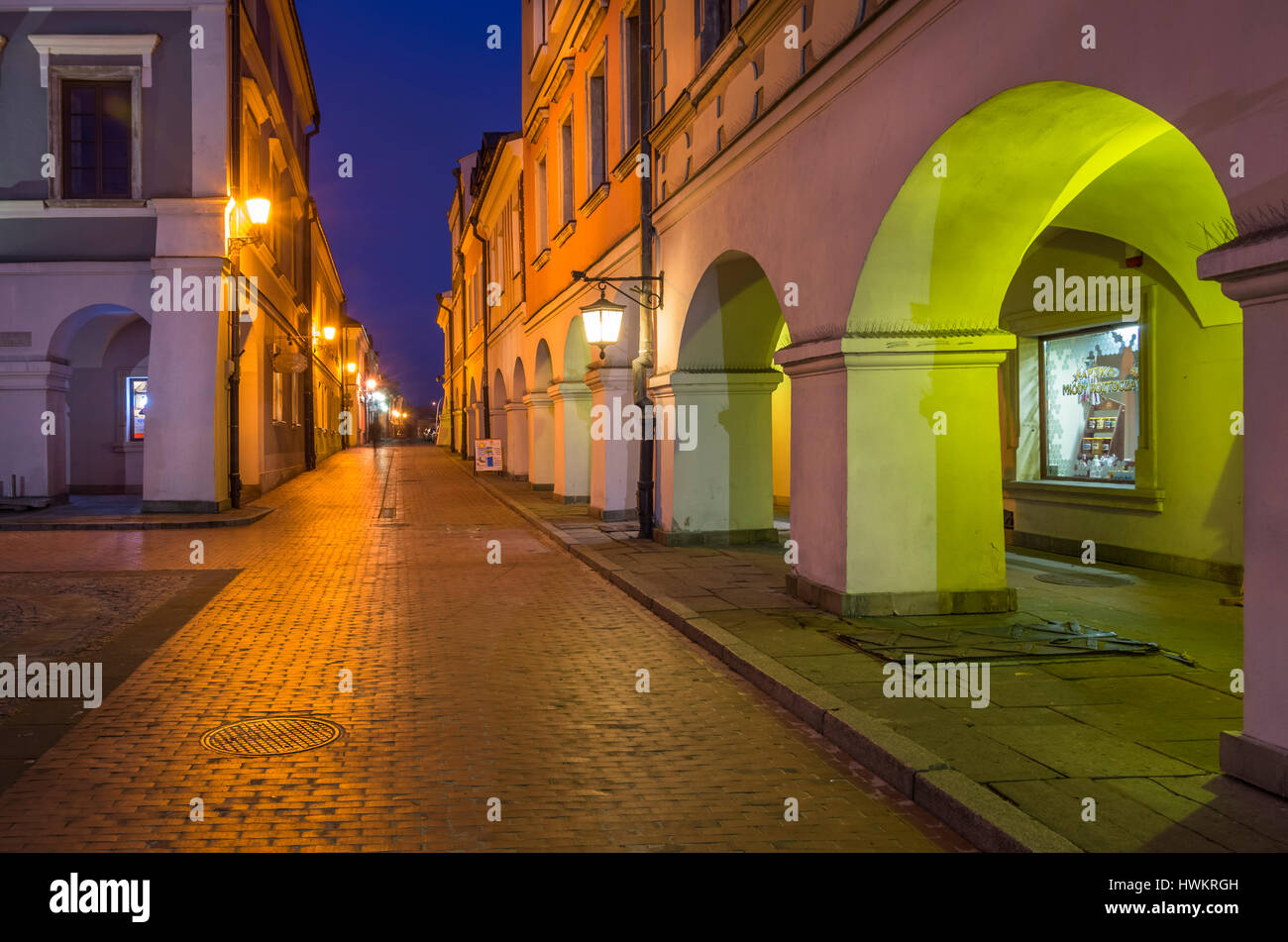 Old street night illuminated hi-res stock photography and images - Alamy