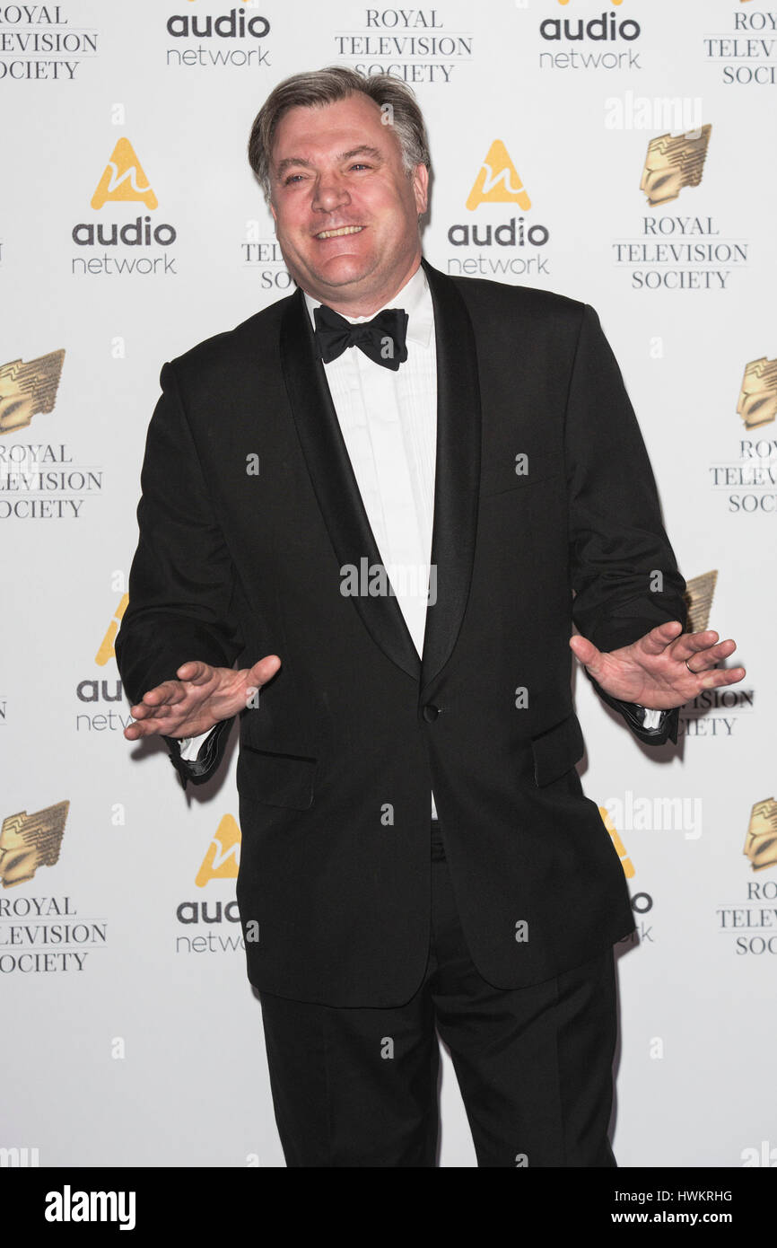 London, UK. 21 March 2017. Ed Balls arrives for the Royal Television ...