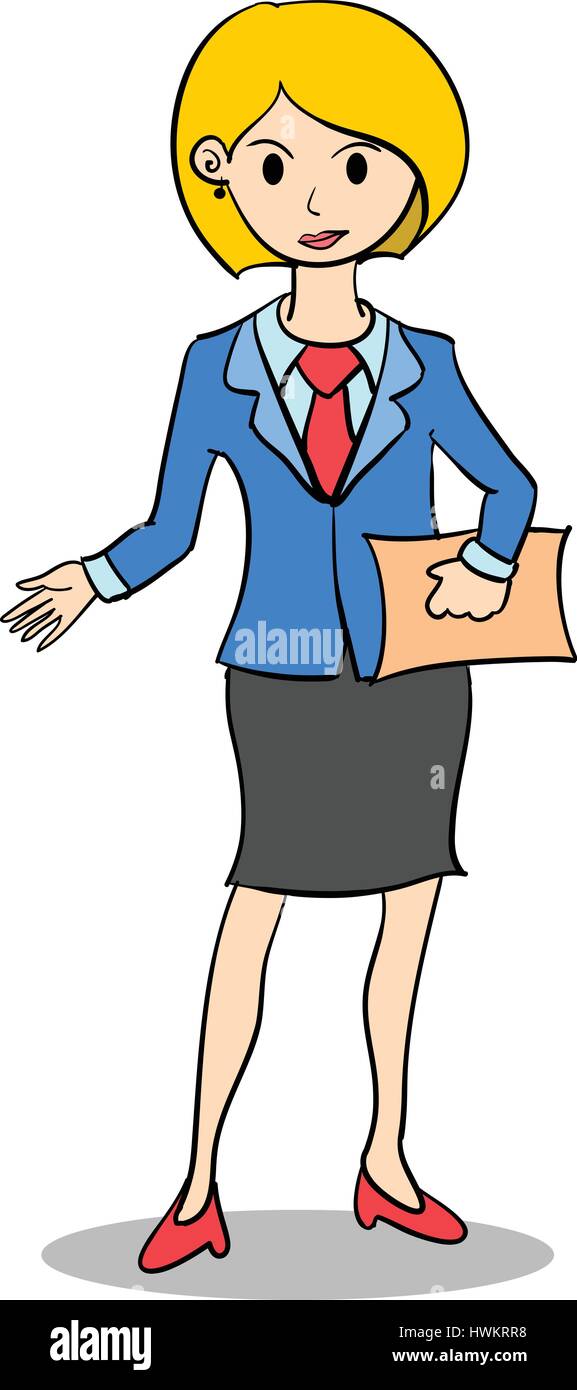 Beautiful business woman presenting Stock Vector Images - Alamy