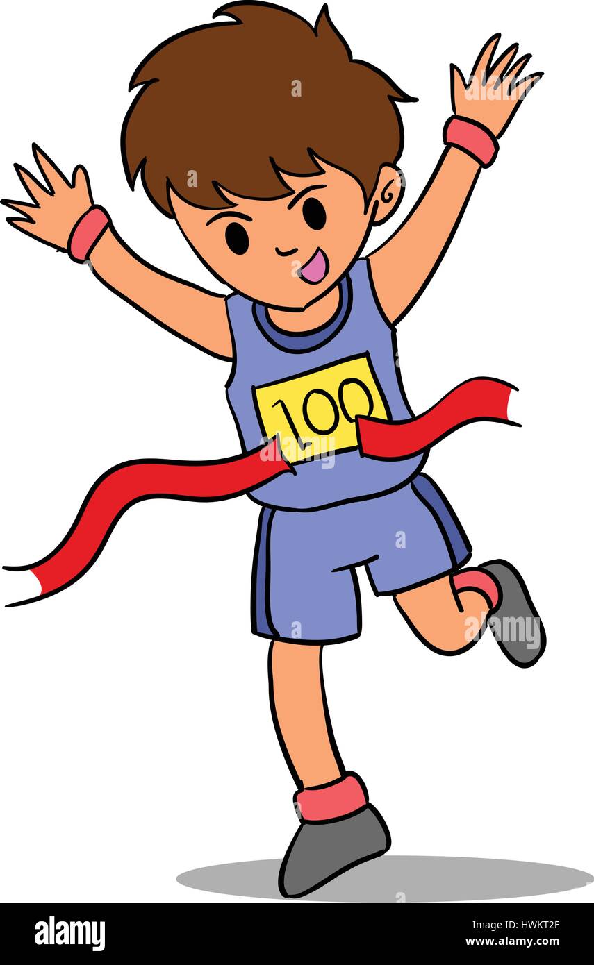 Boy Run Cartoon Illustration Stock Photos & Boy Run Cartoon ...