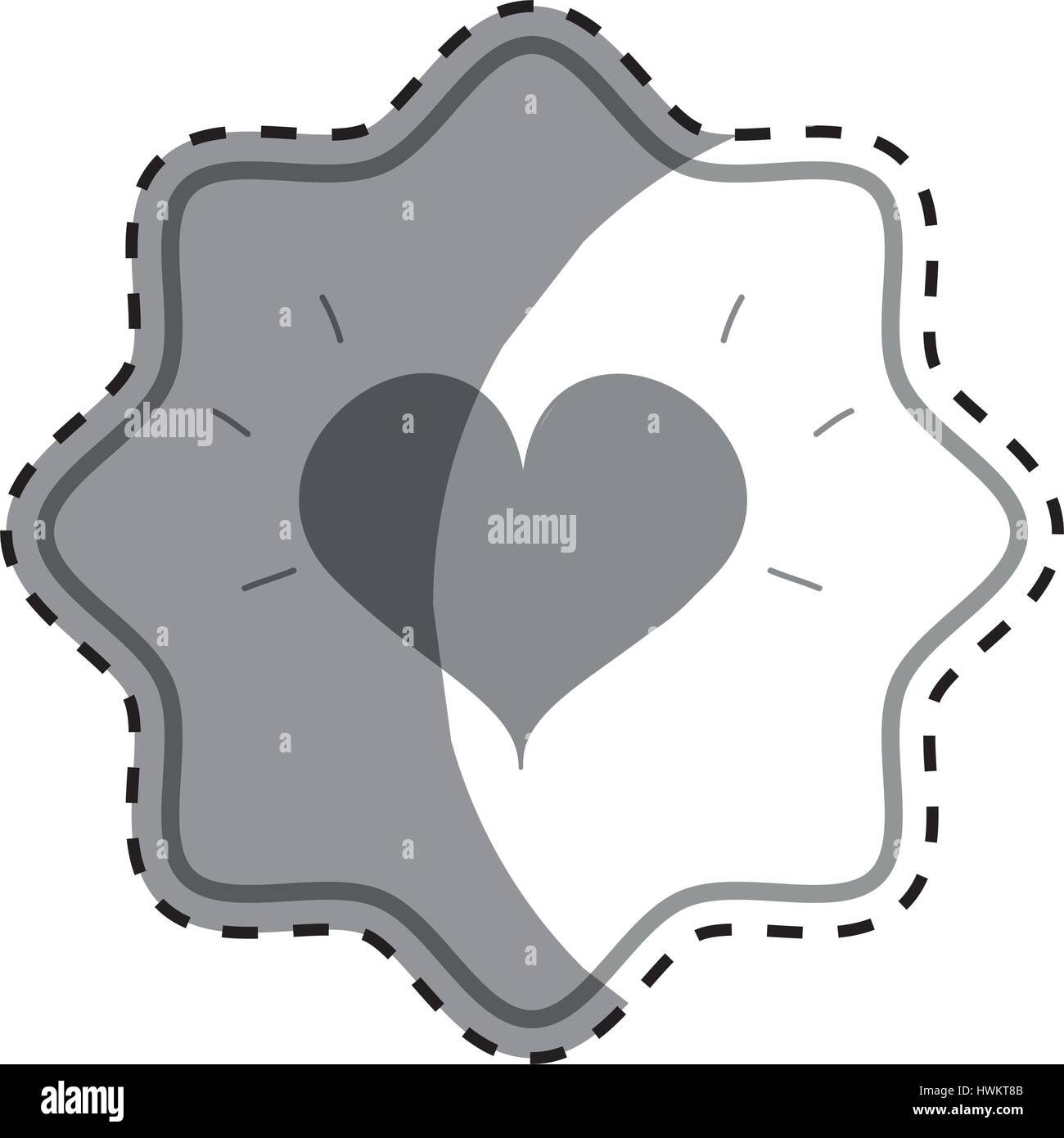 emblem symbol beautiful heart of love Stock Vector Image & Art - Alamy
