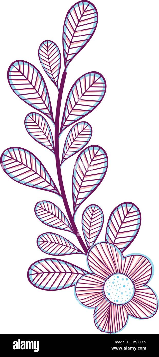 branch flower decoration design Stock Vector Image & Art - Alamy