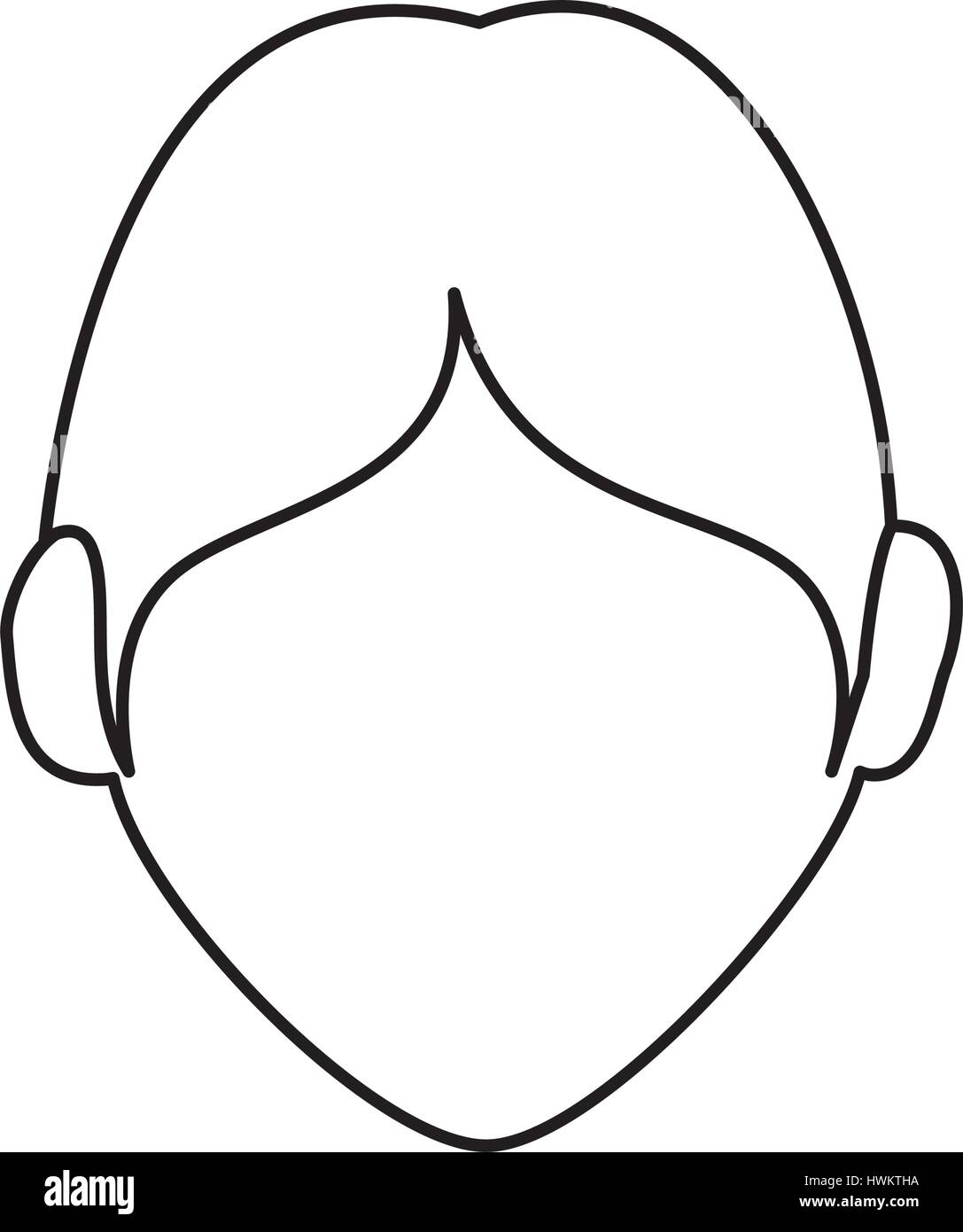 head human avatar character vector illustration design Stock Vector ...