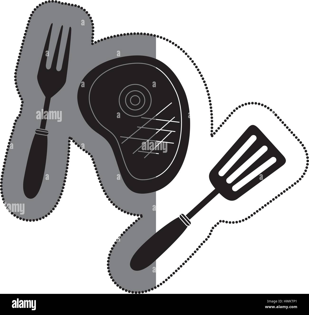 delicious meat beef menu vector illustration design Stock Vector Image ...