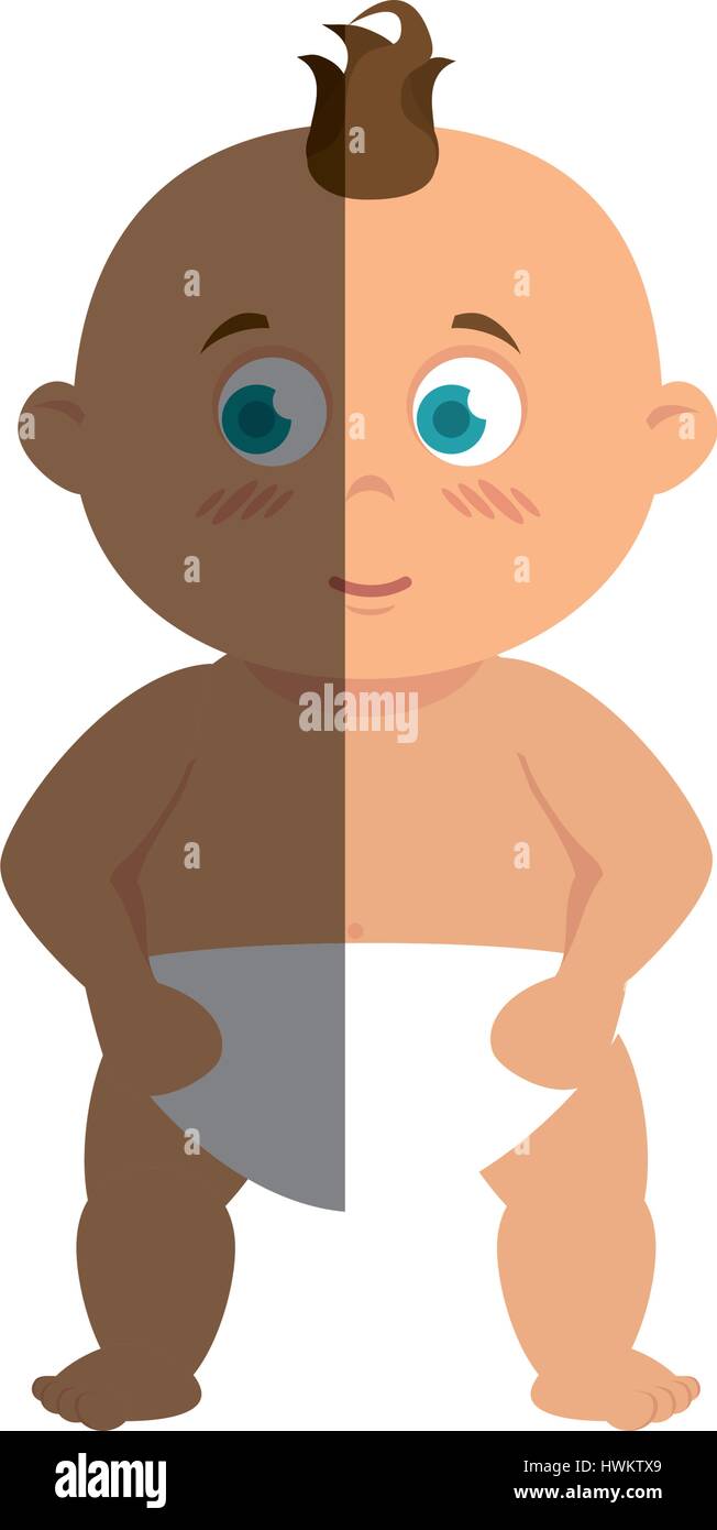 cute little baby character vector illustration design Stock Vector ...