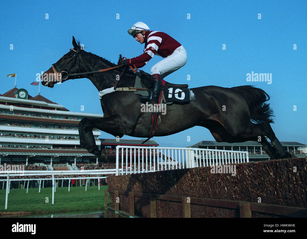 MERRY MASTER RACEHORSE RIDDEN GEE ARMYTAGE 01 December 1993 Stock Photo ...