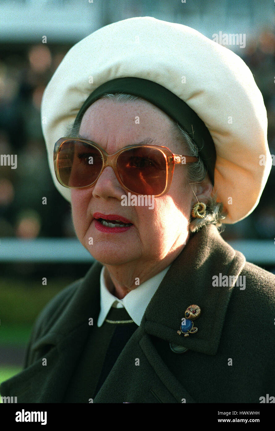 MERCY RIMELL RETIRED RACE HORSE TRAINER 30 November 1993 Stock Photo ...