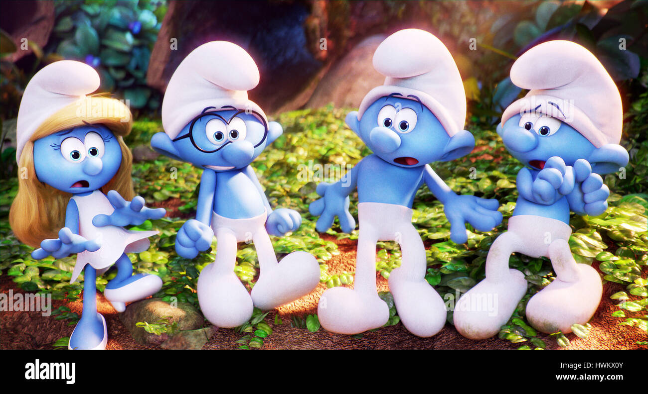 SMURFS: THE LOST VILLAGE, from left, Smurfette (voice: Demi Lovato ...