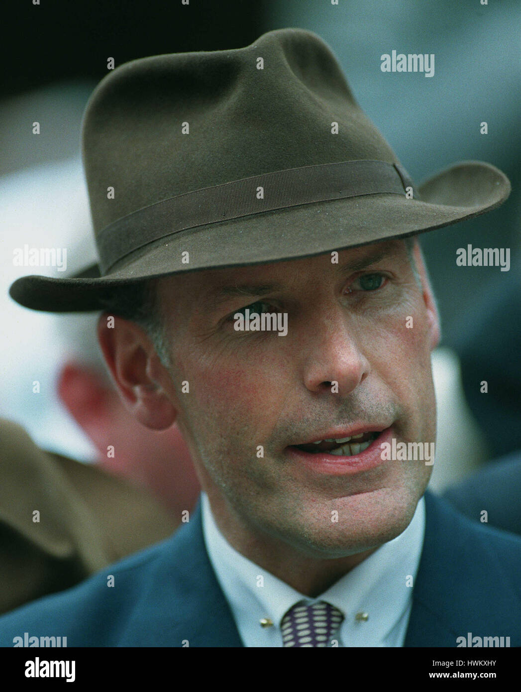 SIR MARK PRESCOTT RACE HORSE TRAINER 19 August 1994 Stock Photo - Alamy