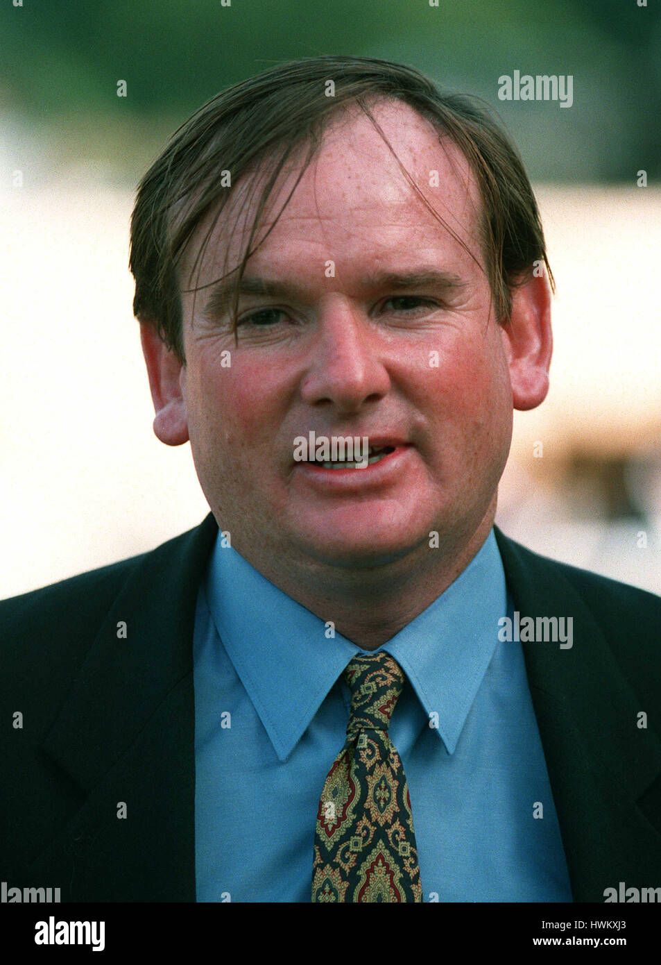 JOHN WHITE RACE HORSE TRAINER 23 September 1994 Stock Photo - Alamy