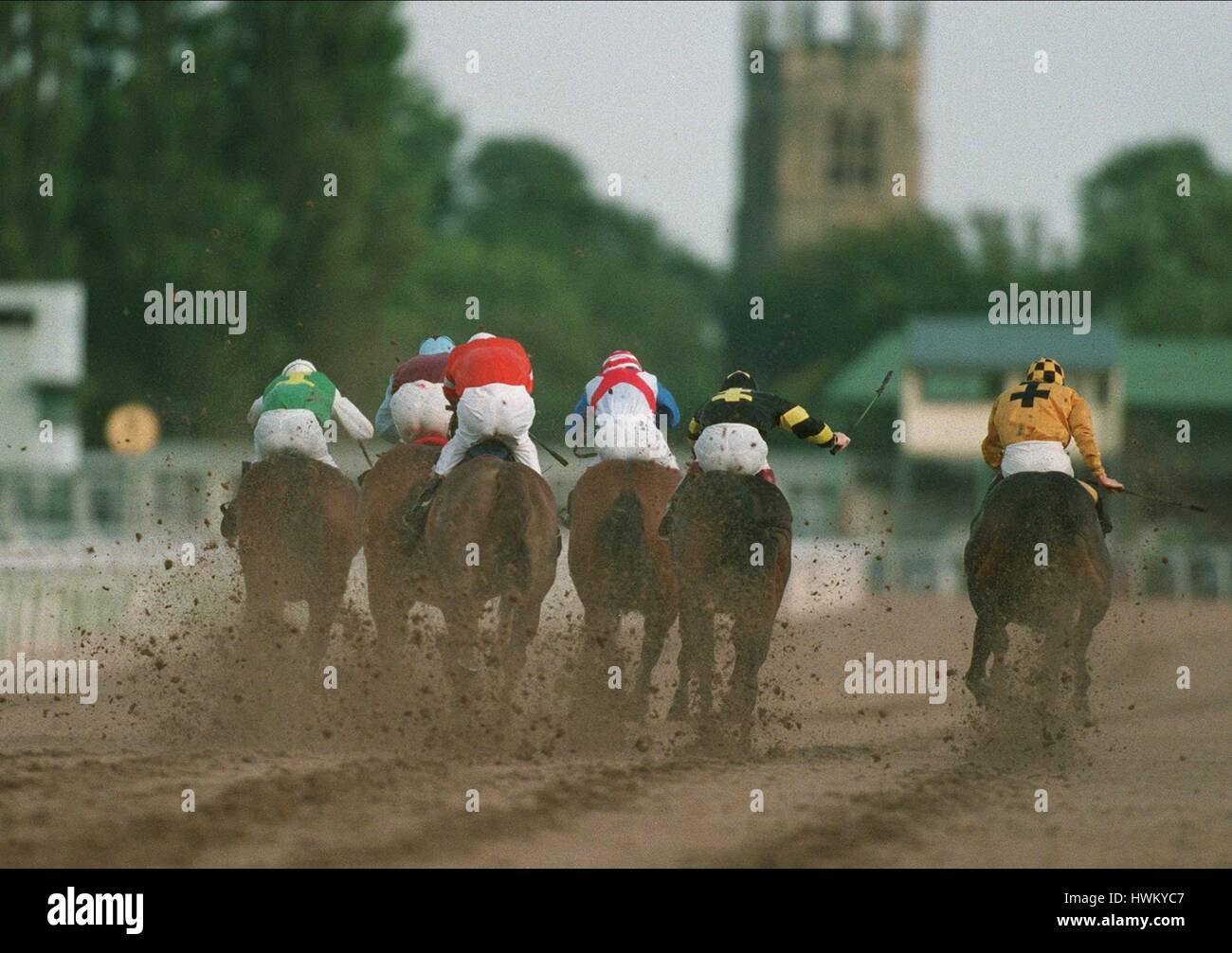 ALL WEATHER RACING SOUTHWELL REAR VIEW 15 September 1994 Stock Photo ...