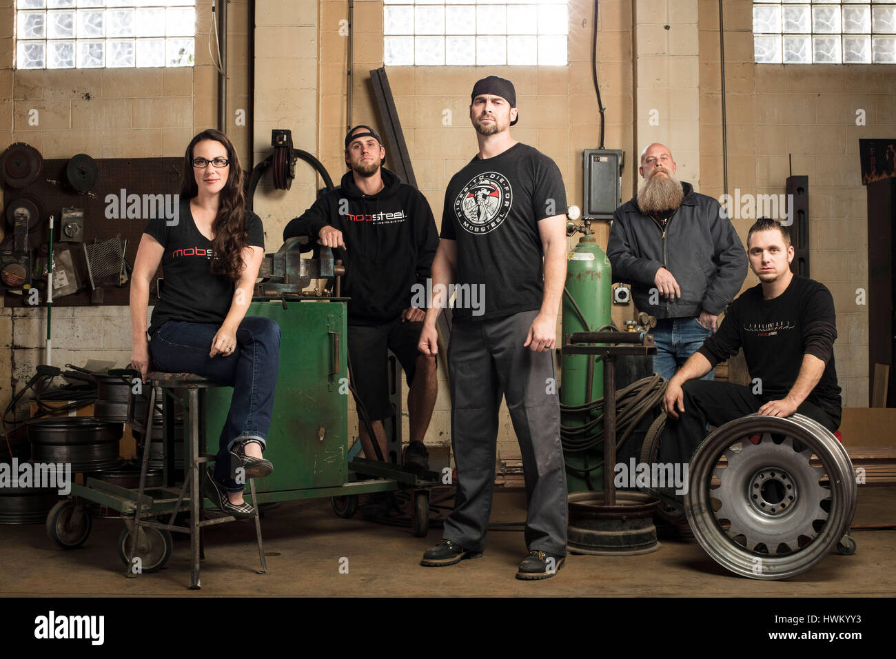 DETROIT STEEL, (from left): Pam Genei, Steve-O Ryan, Adam Genei, Ron ...