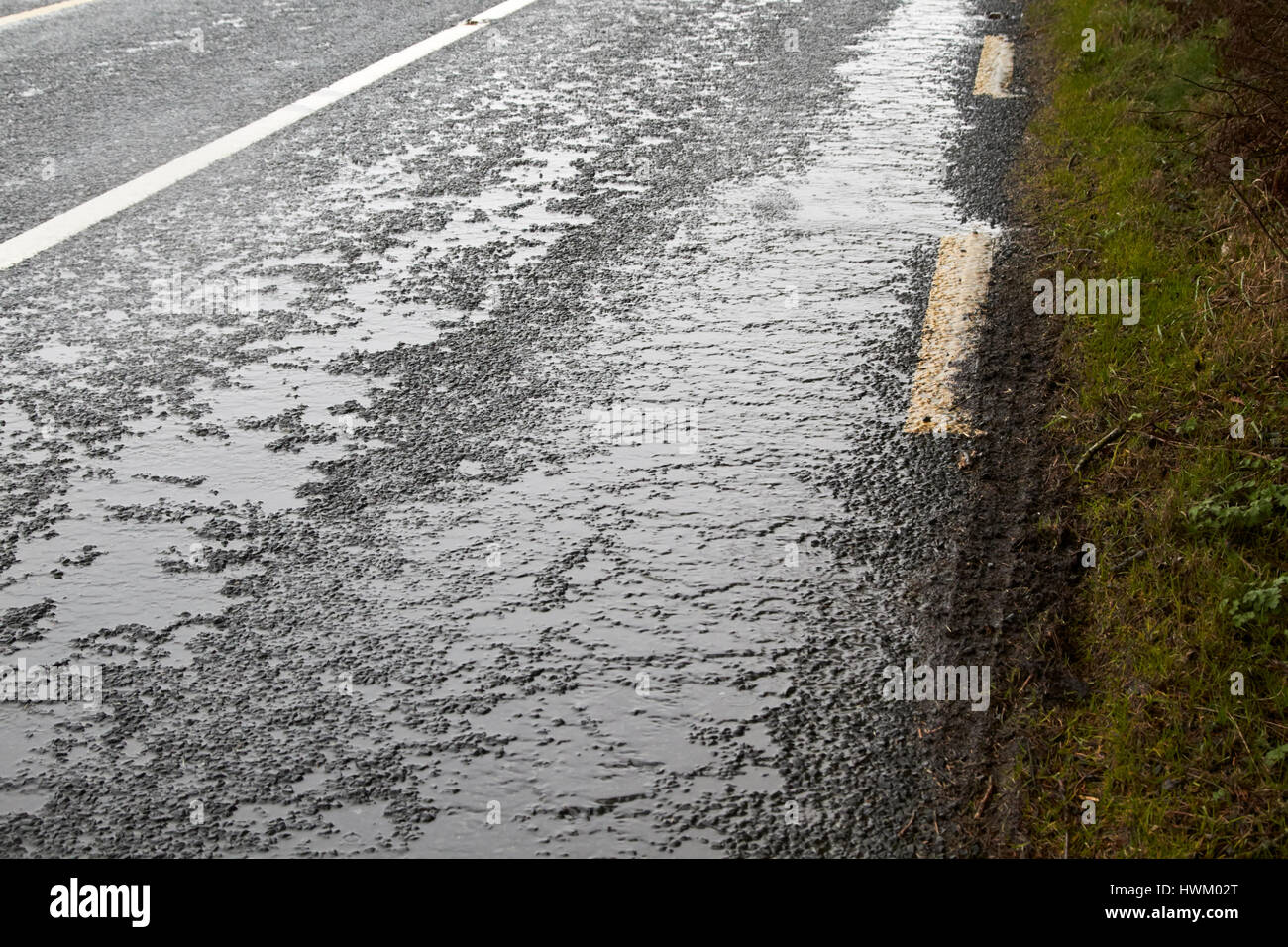 Wet side road hi-res stock photography and images - Alamy