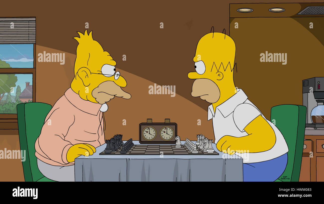 THE SIMPSONS, (from left): Abe Simpson, Homer Simpson, 'The Cad and the ...