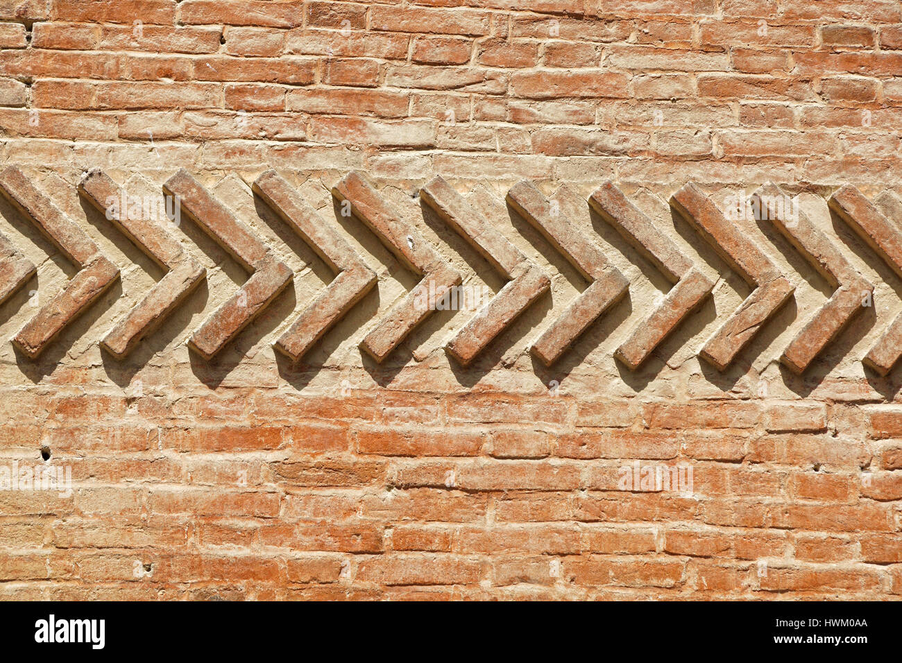 brick wall string course Stock Photo - Alamy