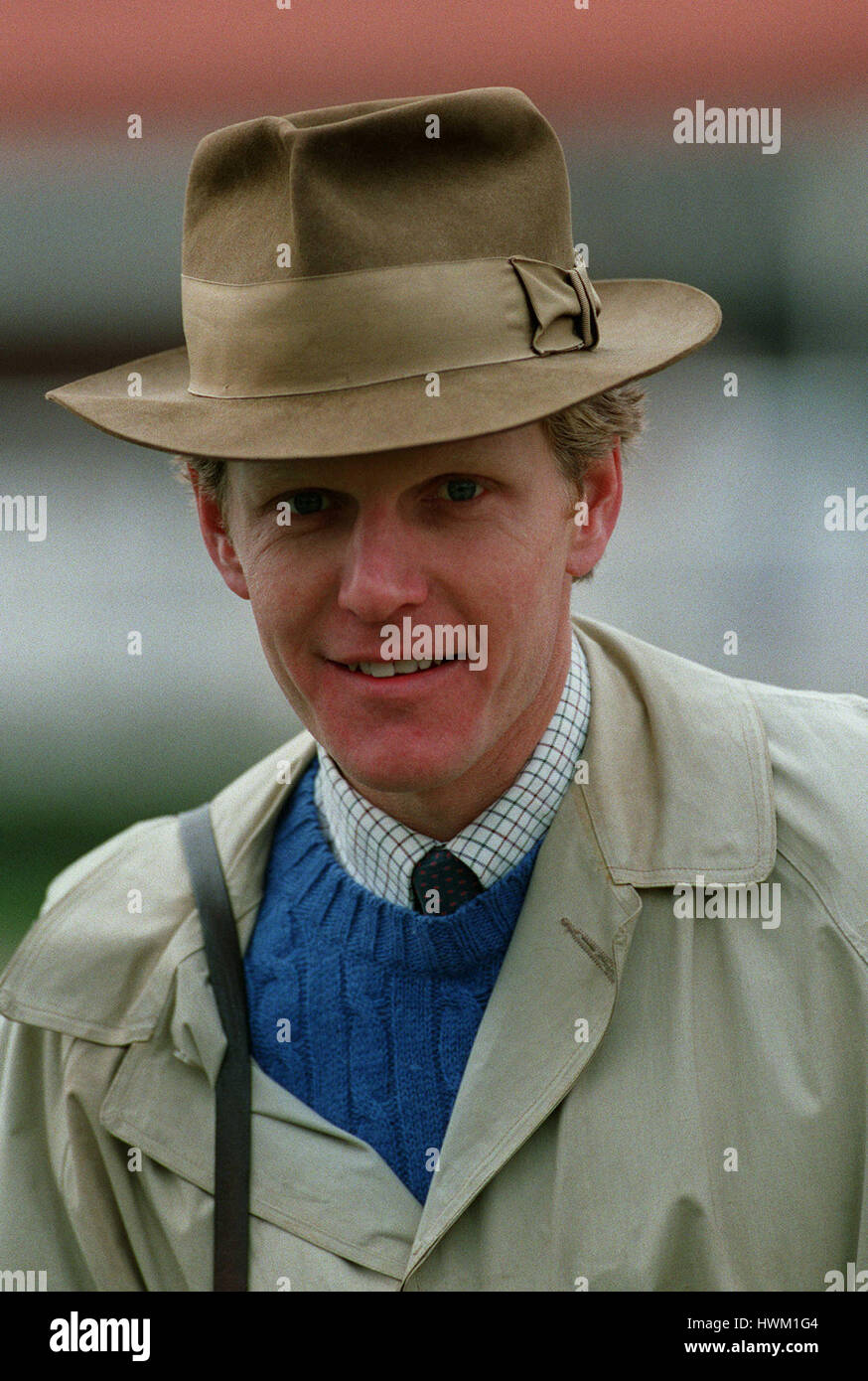 MICHAEL BELL RACE HORSE TRAINER 26 April 1995 Stock Photo - Alamy