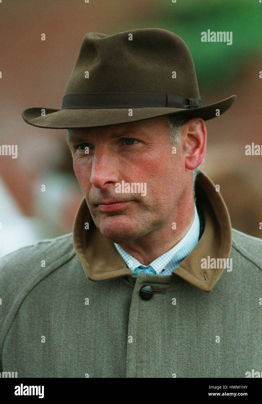 SIR MARK PRESCOTT RACE HORSE TRAINER 26 April 1995 Stock Photo - Alamy