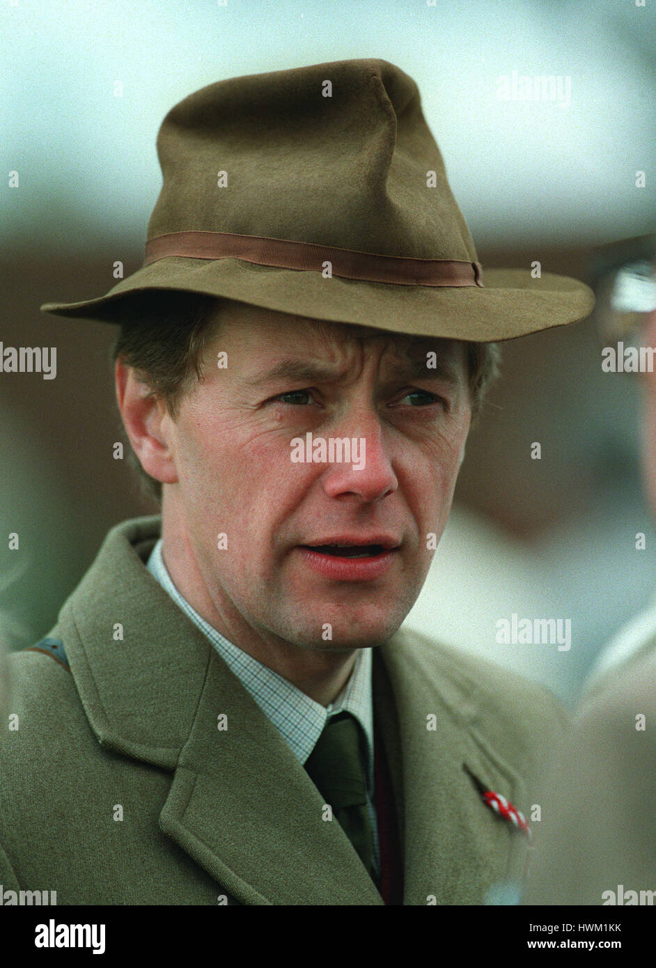 CHRIS WALL RACE HORSE TRAINER 27 April 1995 Stock Photo - Alamy