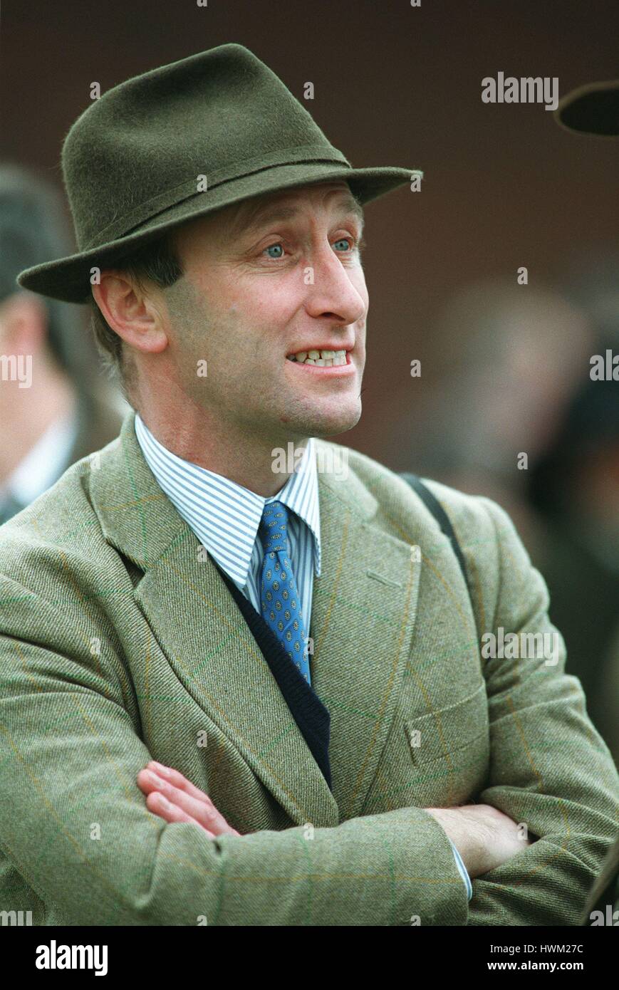 OLIVER SHERWOOD RACE HORSE TRAINER 12 July 1995 Stock Photo - Alamy
