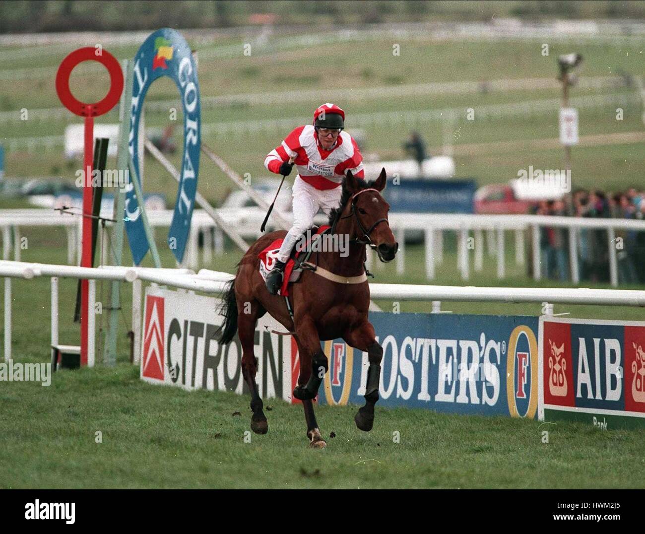 VIKING FLAGSHIP CHELTENHAM RACES 15 March 1995 Stock Photo - Alamy