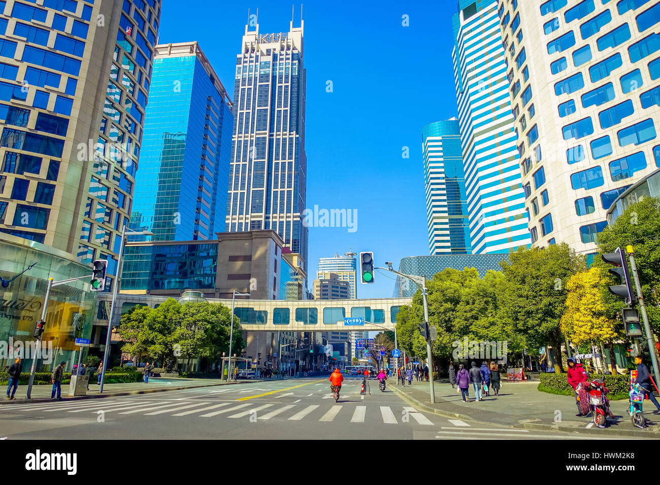 SHANGHAI, CHINA - 29 JANUARY, 2017: Walking around the french ...