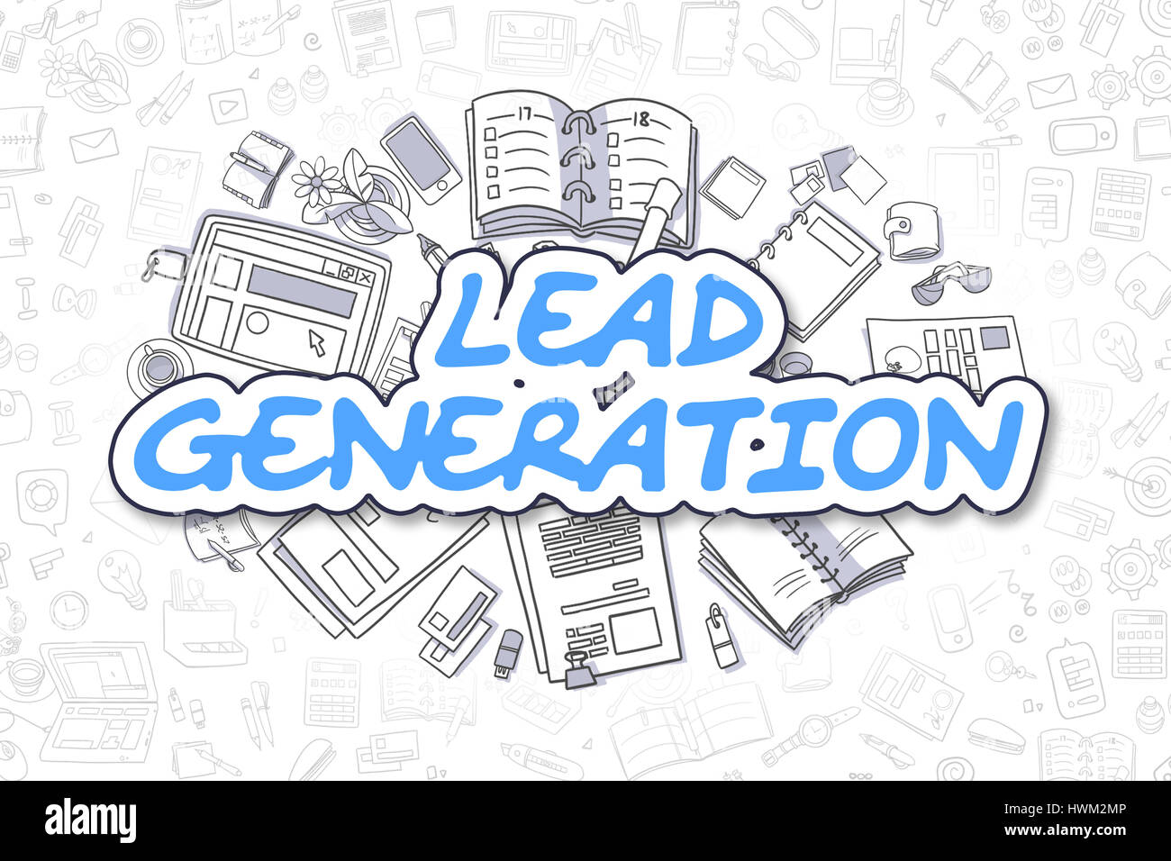 Lead Generation - Doodle Blue Inscription. Business Concept Stock Photo ...