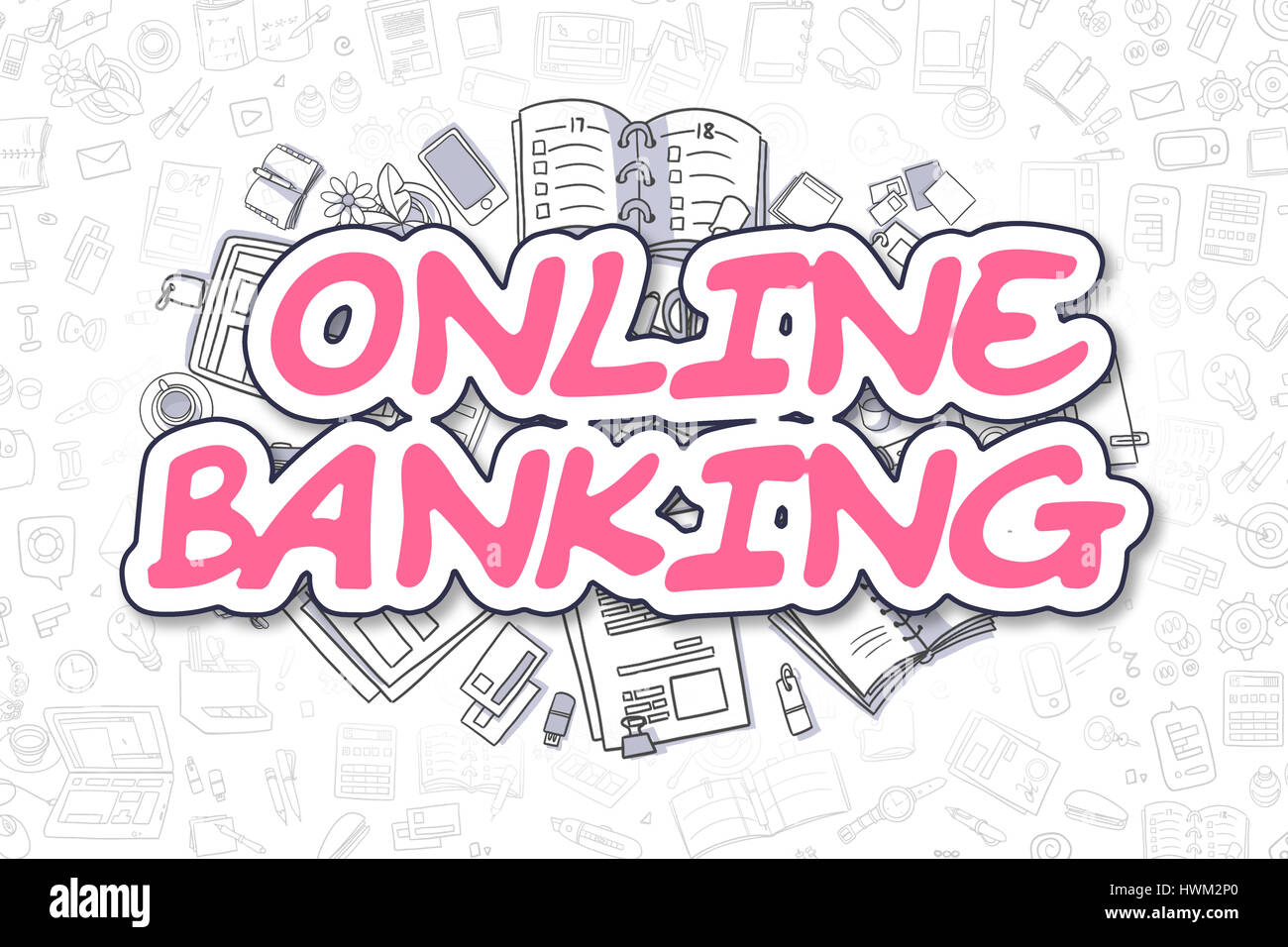 Mobile banking icon cartoon hi-res stock photography and images - Alamy